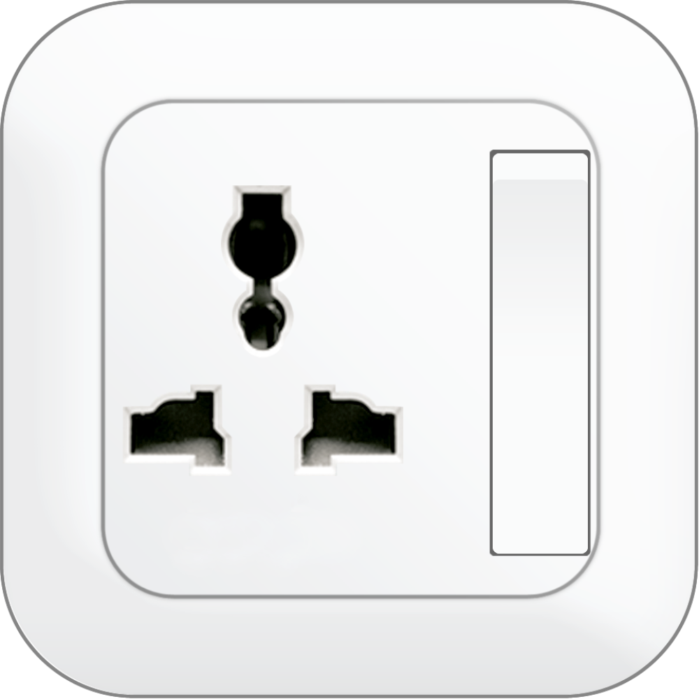 B80 Universal Socket Outlet w/ Switch